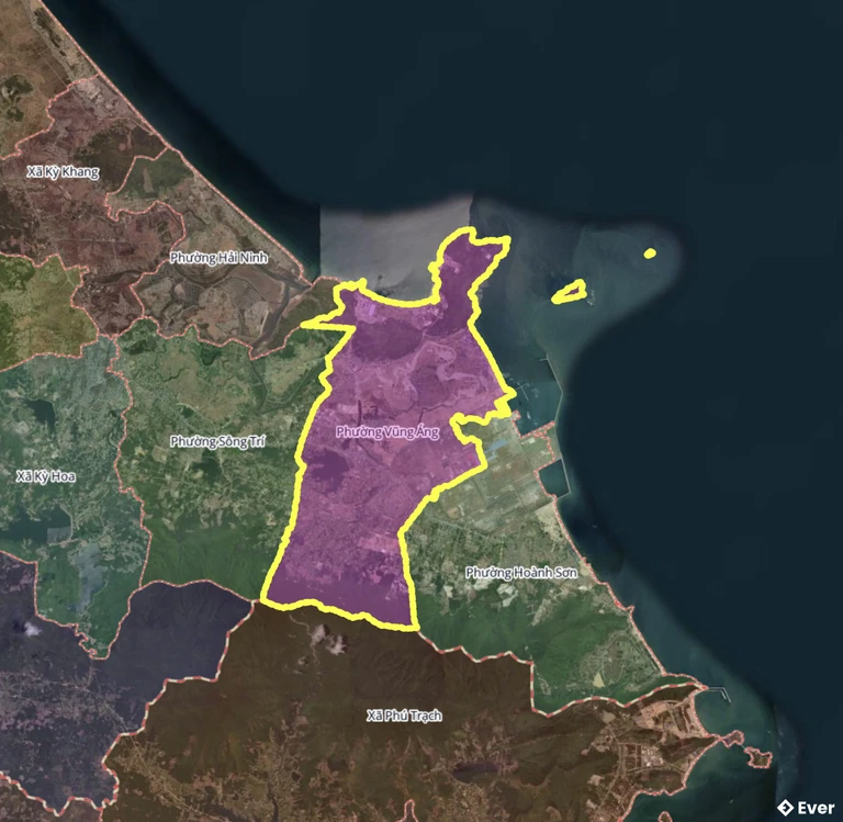 Bản đồ phường Vũng Áng, Hà Tĩnh sau sáp nhập