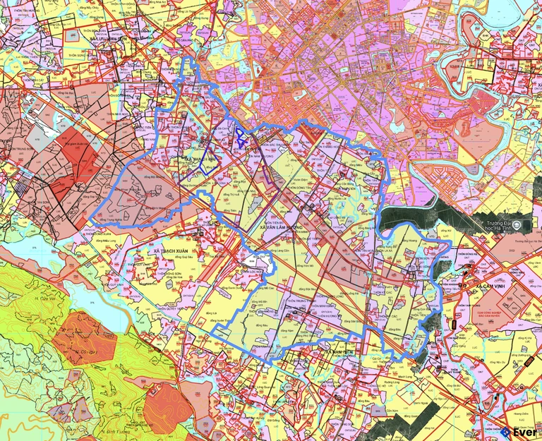 Bản đồ phường Hà Huy Tập, Hà Tĩnh sau sáp nhập