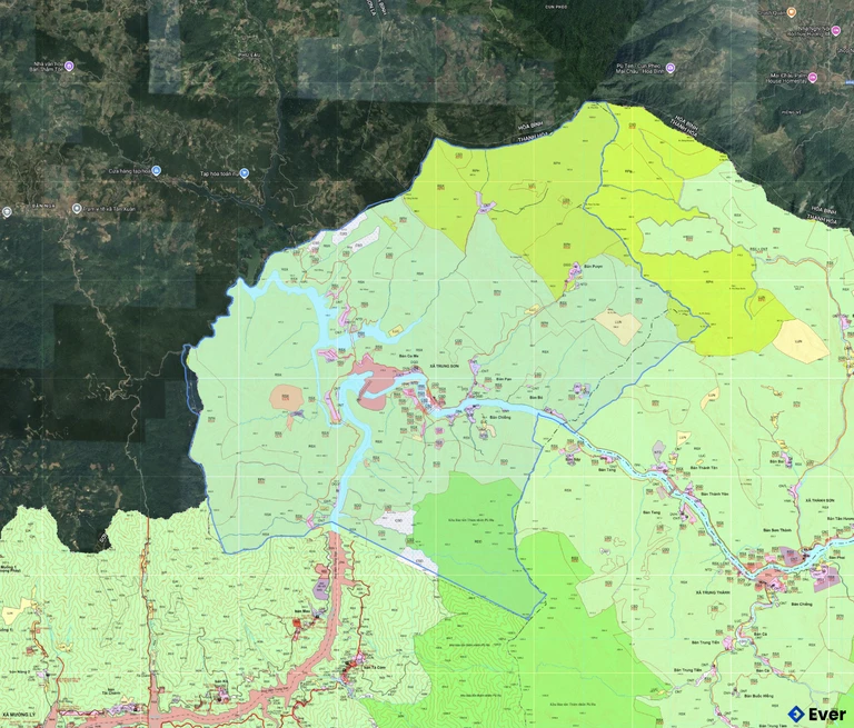 Bản đồ xã Trung Sơn, Thanh Hóa sau sáp nhập